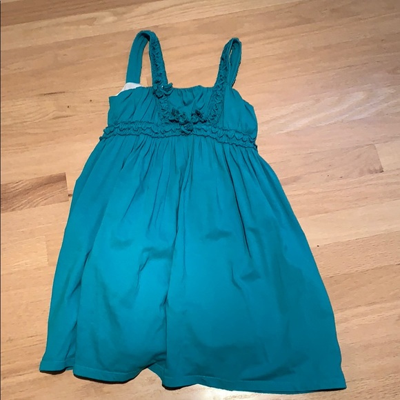 Dresses | Aqua Colton Dress With Rhinestone Flowers | Poshmark